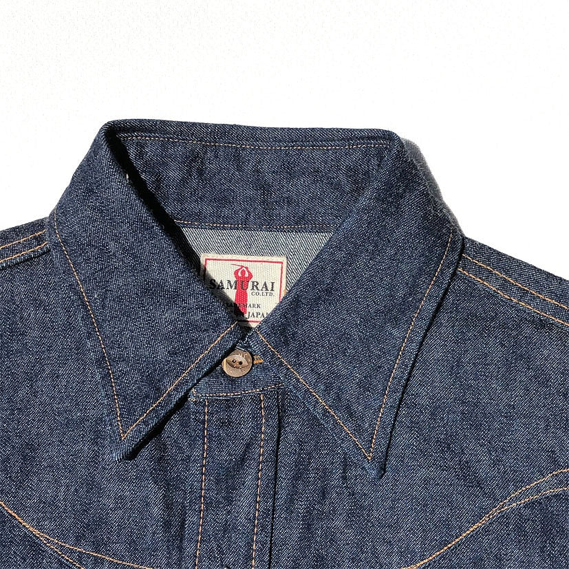 SAMURAI "SWD-L02" WESTERN DENIM SHIRT – CULT OF INDIGO
